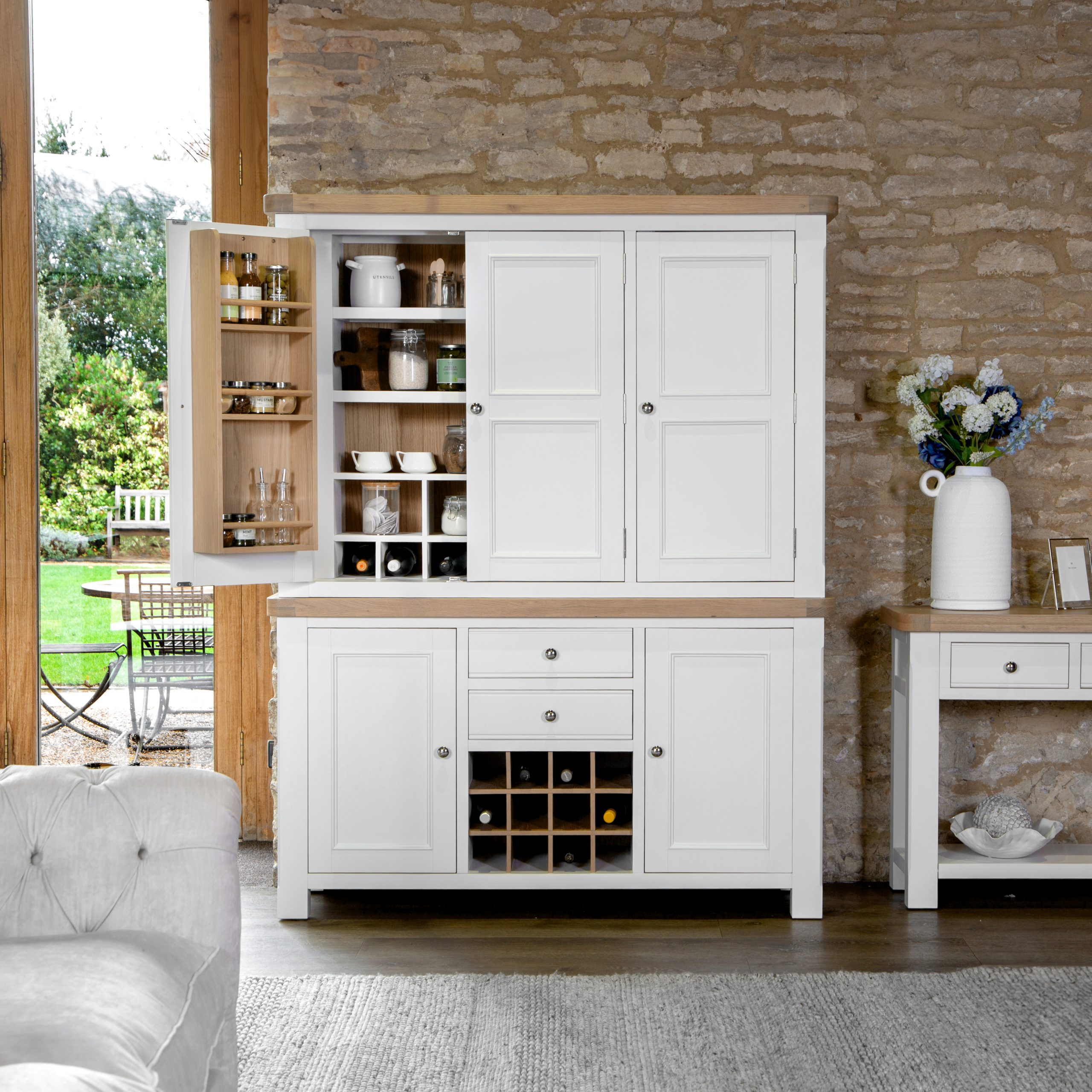 Large Larder Unit Top - Oak Castle Furniture